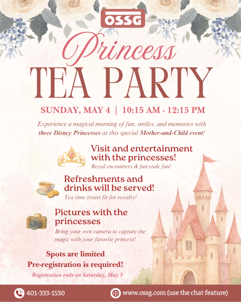 Princess Tea Party 5/4/25 – Ocean State School of Gymnastics Center